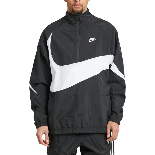 Nike Swoosh Half Zip Woven Jacket - Black/multi-color