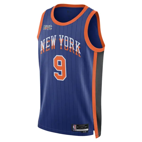 Nike Dri-fit Nba Swingman Jersey 2023/24 City Edition 'new York Knicks Rj Barrett - Blue/orange