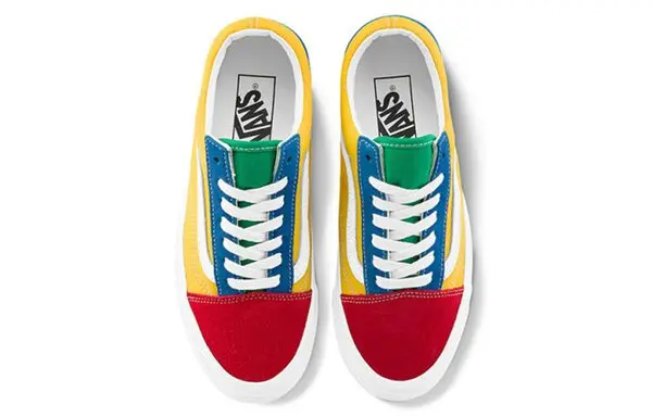 VANS Old Skool 36 Dx Colorblocked Low Top Sneakers - Yellow/blue/red