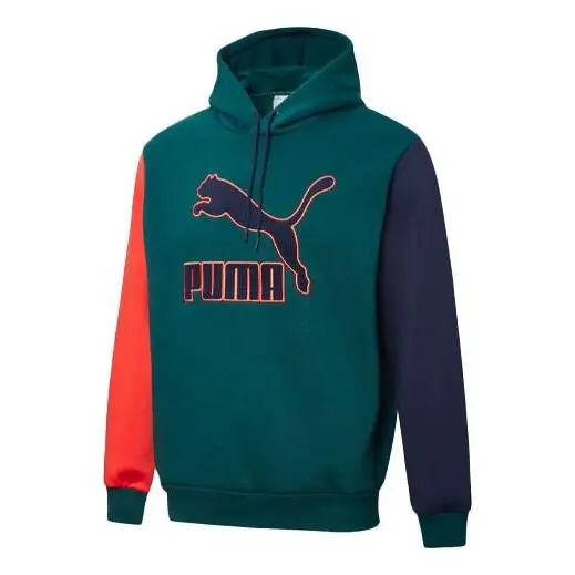 PUMA Winter Colorblock Fleece Hoodie - Green