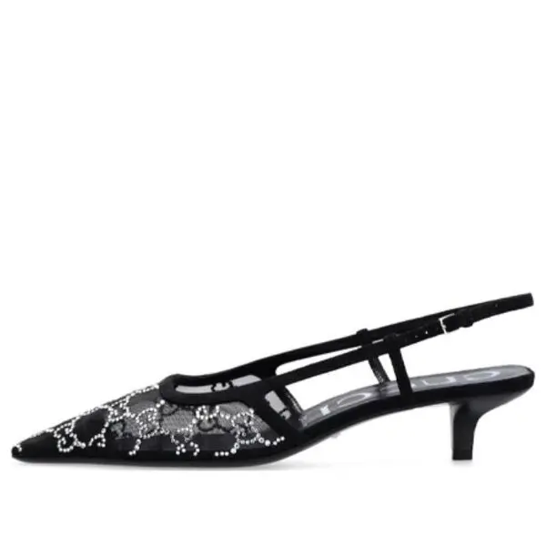 Gucci Slingback Pump With Embellished Detail