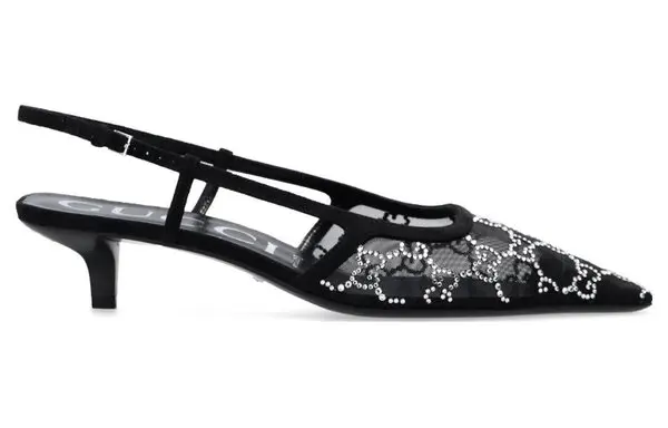 Gucci Slingback Pump With Embellished Detail