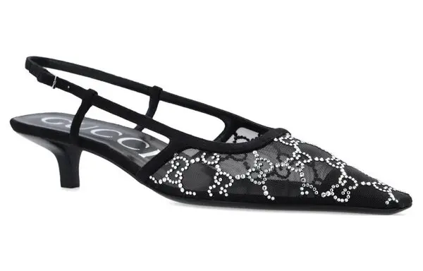 Gucci Slingback Pump With Embellished Detail