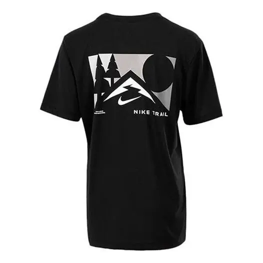 Nike U Nk Df Tee Db Trail Ssnl Sport Short Sleeves T Shirt - Black