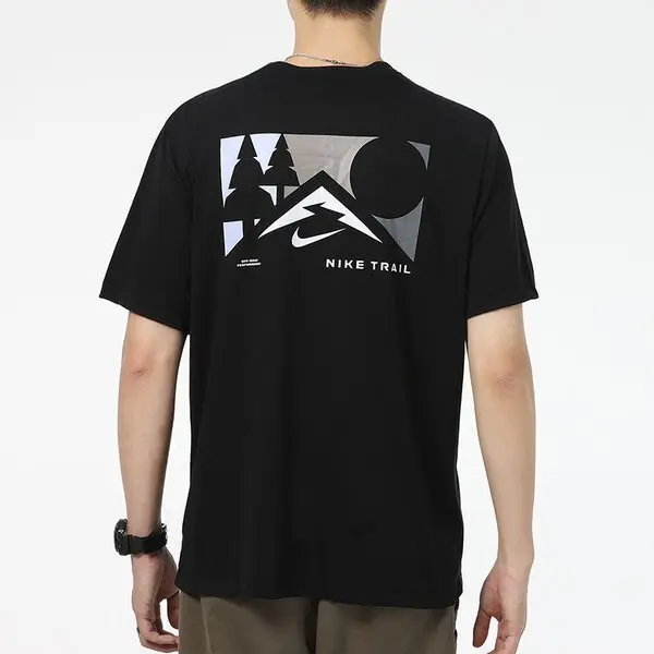 Nike U Nk Df Tee Db Trail Ssnl Sport Short Sleeves T Shirt - Black