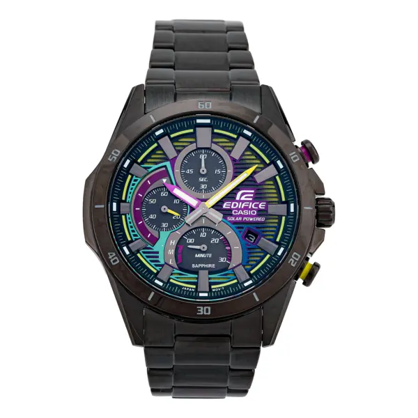 Casio Edifice Solar Powered Chronograph Watch With Sapphire Crystal - Multi-color