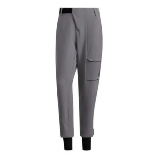 Adidas Solid Color Logo Printing Elastic Waistband Sports Pants/trousers/joggers Gray - Default Colorway