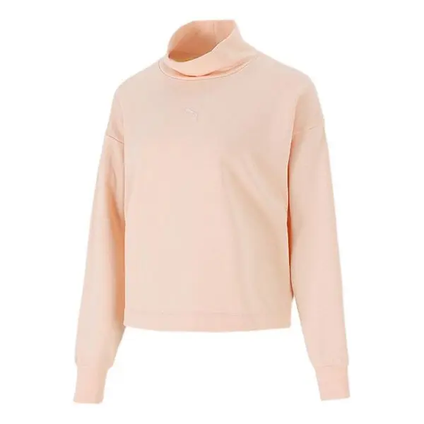 PUMA Her Retro Embroidered High Collar Hoodie - Wheat