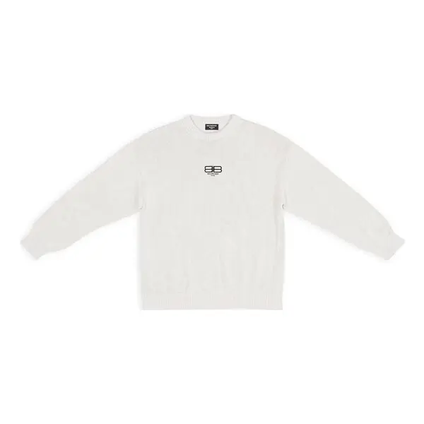 Balenciaga Bb Paris Icon Sweater - White