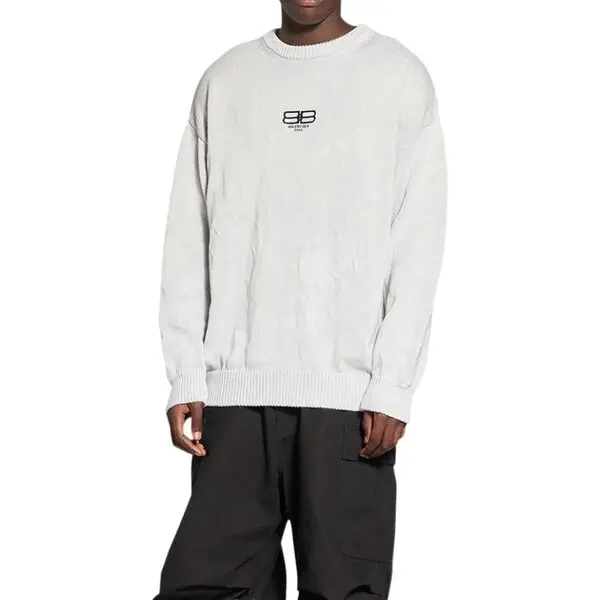 Balenciaga Bb Paris Icon Sweater - White