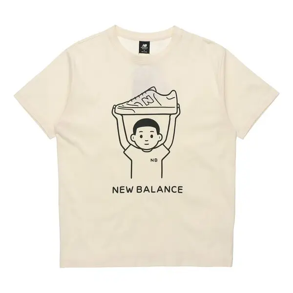 NEW BALANCE X Noritake Co-branded Fun Pattern Short Sleeve Tee - Ivory