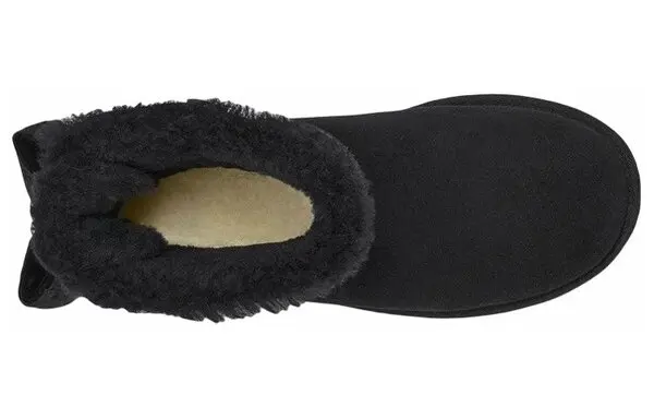 UGG Mini Bailey Bow Crushed Velvet Boot - Black
