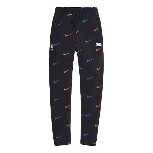 Kith X Nike New York Knicks Aop Fleece Pant - Black