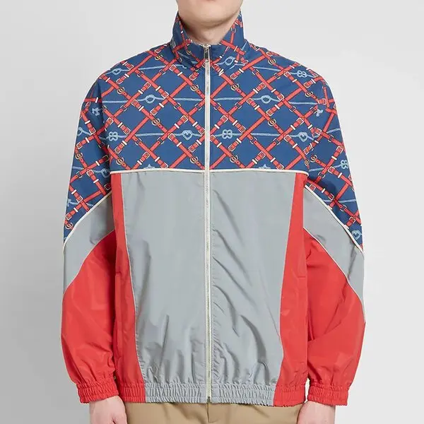 Gucci Retro Mosaic Printed Reflective Track Jacket