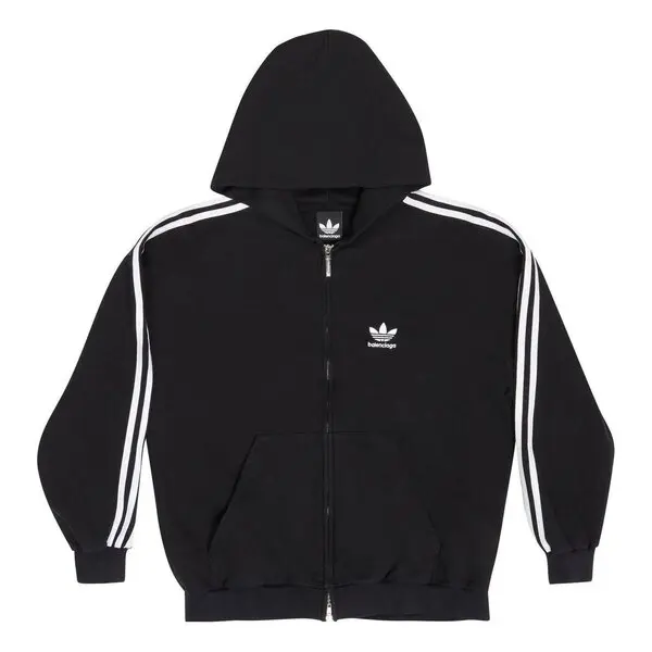 Balenciaga X Adidas Zip-up Hoodie - Black/white