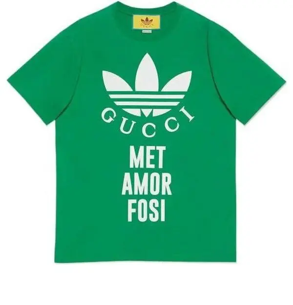 Gucci X Adidas Cotton Crewneck T-shirt 'green