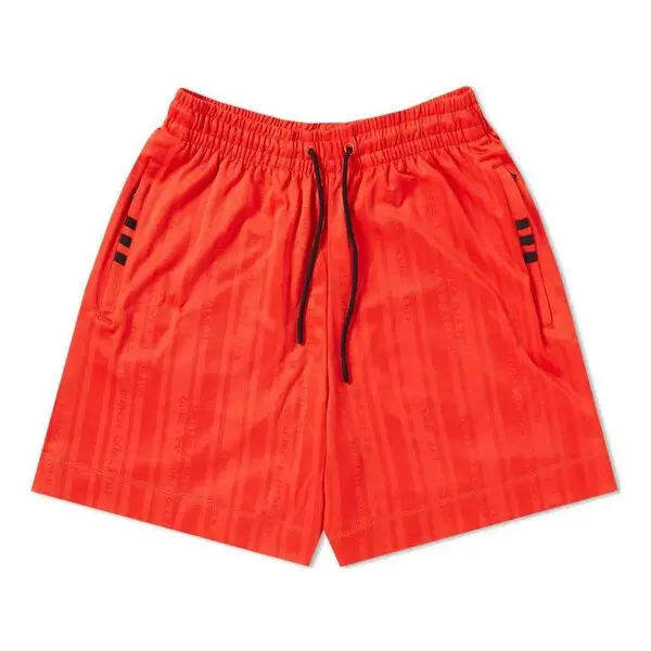 Adidas Originals X Alexander Wang Crossover Solid Color Lacing Athleisure Casual Sports Shorts Red - Default Color