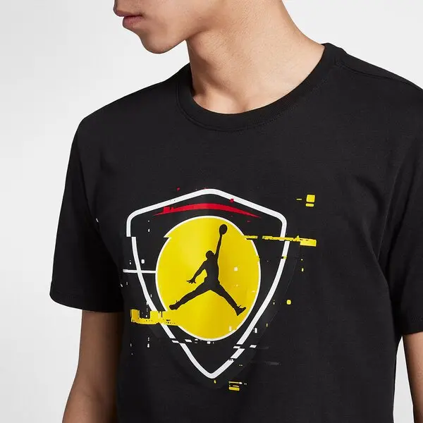 JORDAN Last Shot T-shirt 'black - Black/yellow