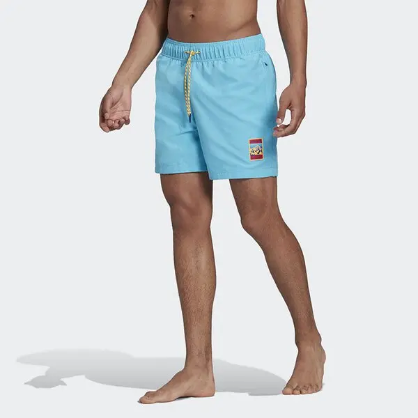 Adidas Originals Printed Ventilated Sports Shorts - Light Blue