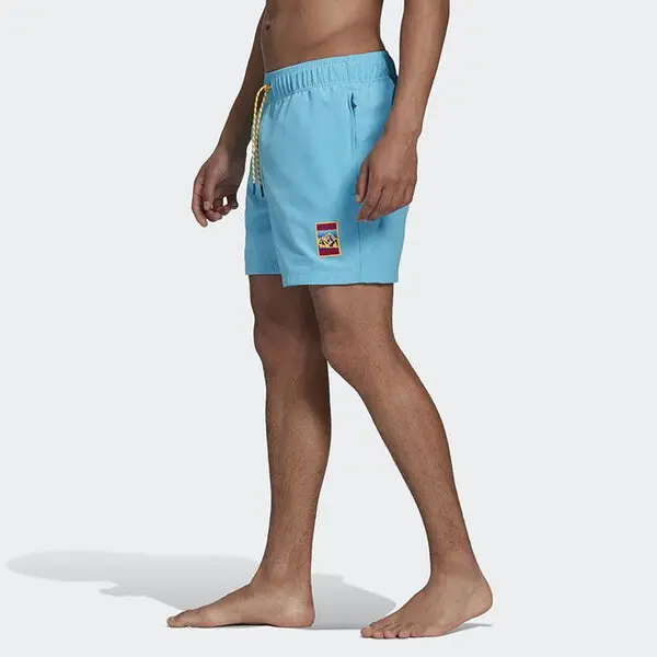 Adidas Originals Printed Ventilated Sports Shorts - Light Blue