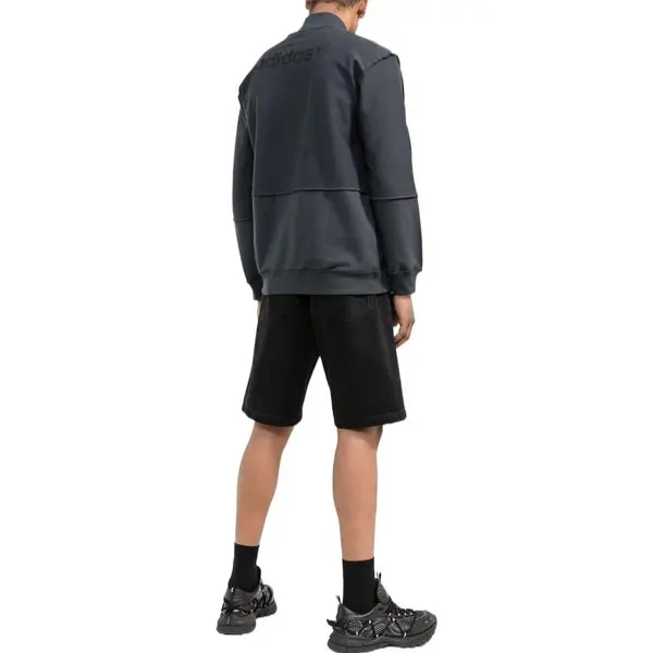 Adidas Originals Logo Zip-up Sweatshirt With High Collar