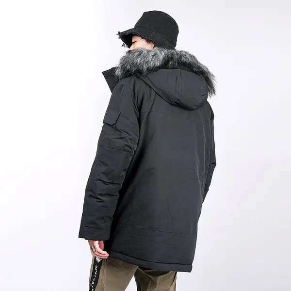 NEW BALANCE Down Parka With Faux Fur Hood