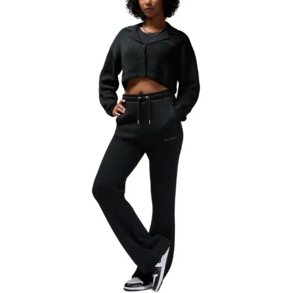 JORDAN Knit Cropped Cardigan With Shawl Collar