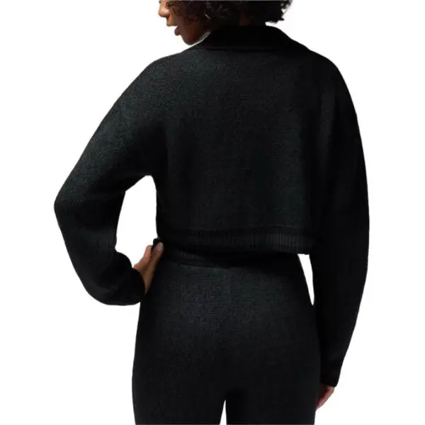 JORDAN Knit Cropped Cardigan With Shawl Collar