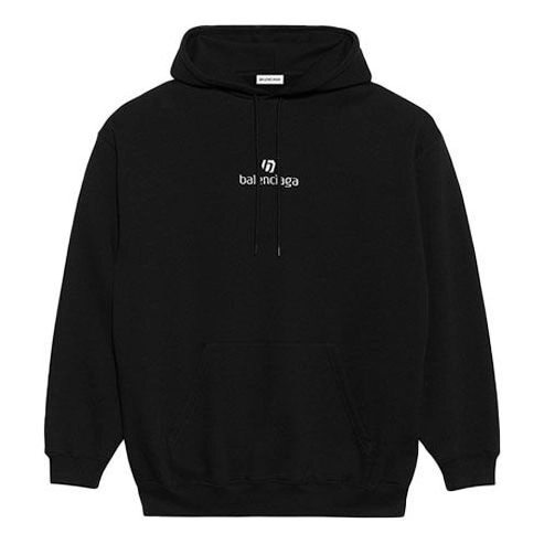 Balenciaga Alphabet Print Hoodie - Black