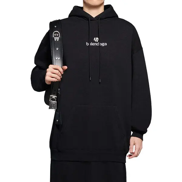 Balenciaga Alphabet Print Hoodie - Black