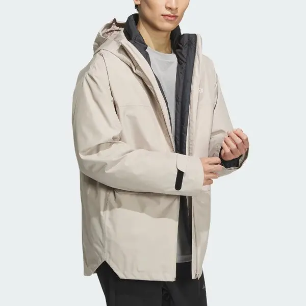 Adidas 3-in-1 Rain.rdy Parka - Beige/black