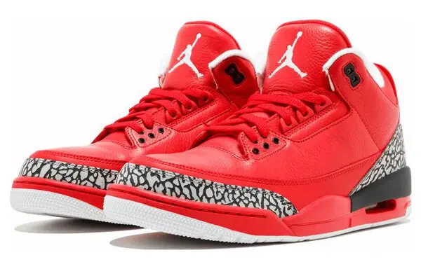JORDAN X Dj Khaled Air 3 Retro "grateful" Sneakers - Red/black/grey