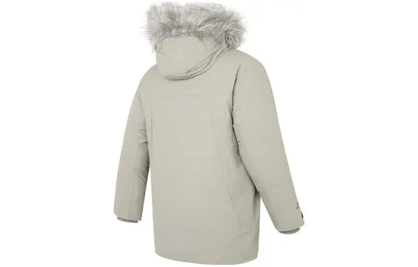 NEW BALANCE Hooded Parka Jacket - Light Grey