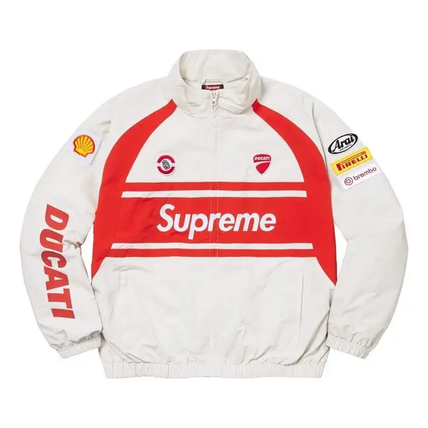 Supreme X Ducati Track Jacket - White/red