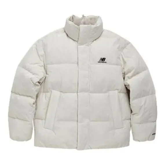 NEW BALANCE Quilted Down Coat - White/black