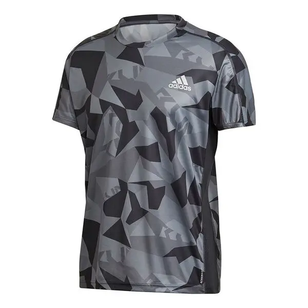 Adidas Own The Run Camouflage Short Sleeve Training T-shirt