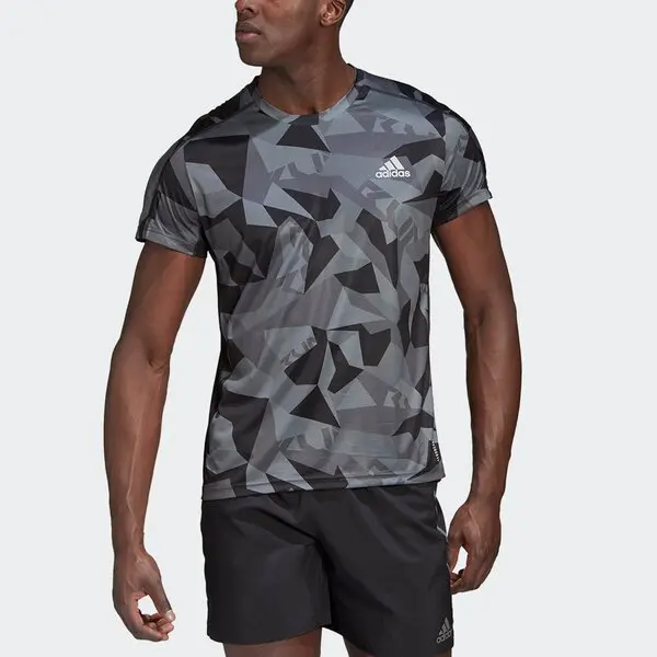 Adidas Own The Run Camouflage Short Sleeve Training T-shirt