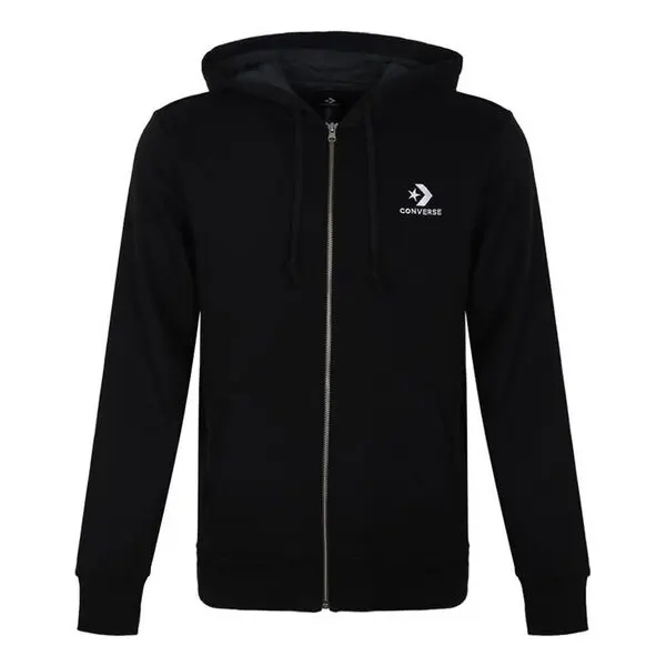 CONVERSE Star Chevron Zip-up Hooded Jacket - Black