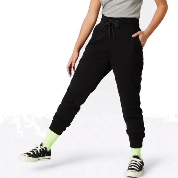 CONVERSE High Waisted Sweatpants Asia Sizing - Black
