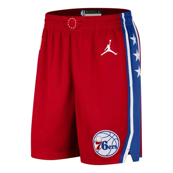JORDAN Dri-fit Nba Swingman Basketball Shorts Philadelphia 76ers - Red/white/blue