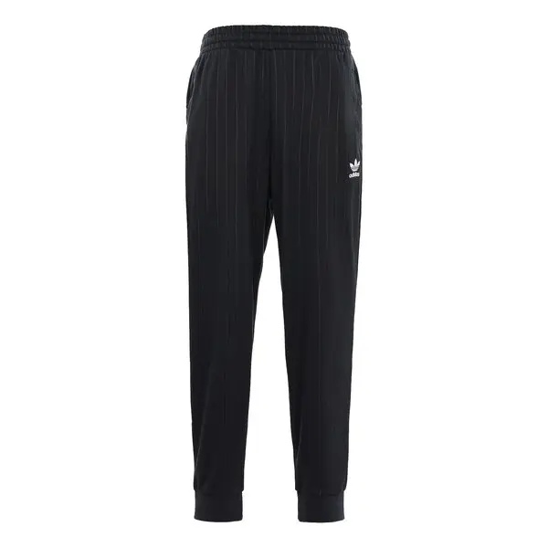 Adidas Originals Pinstripe Track Pants For Carbon - Black