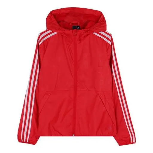 Adidas Hooded Windtight Jacket - Red