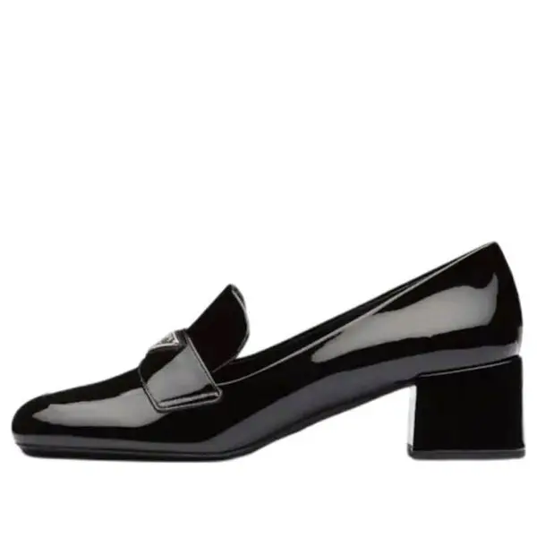 Prada Patent Leather Loafers - Black/silver