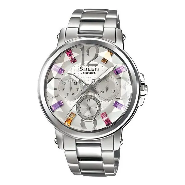 Casio Sheen Quartz Stainless Steel Watch - Silver