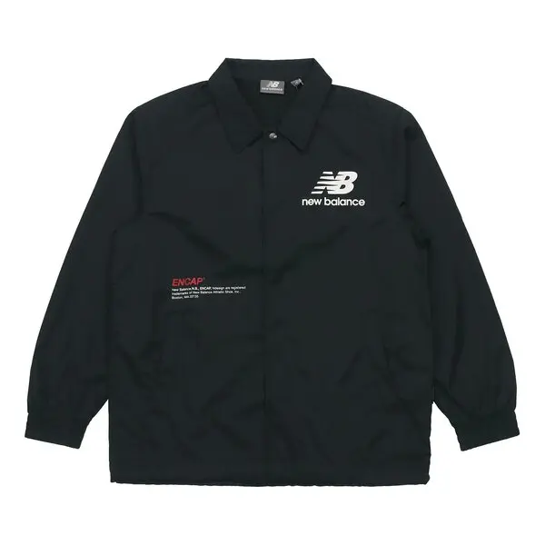 NEW BALANCE Casual Cargo Jacket With Lacing Closure - Black