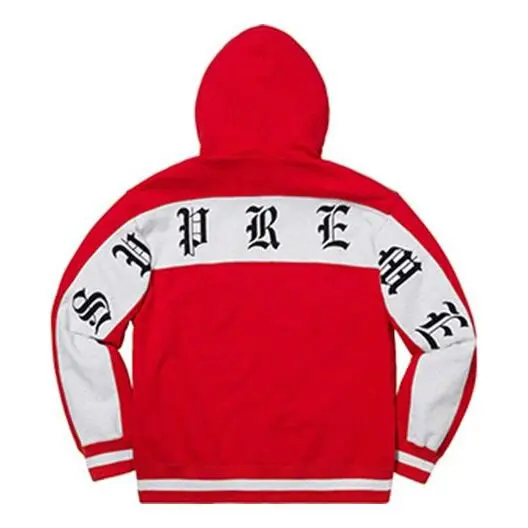 Supreme Old English Stripe Zip Up Sweatshirt