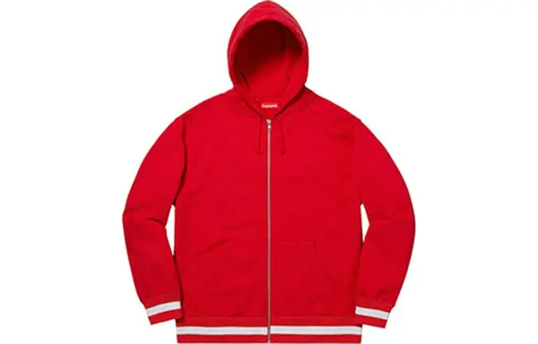 Supreme Old English Stripe Zip Up Sweatshirt