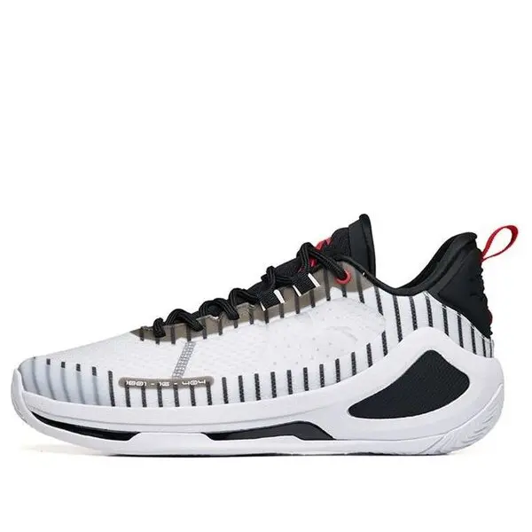 ANTA Alien 3 Low Basketball Shoes - White/black/red