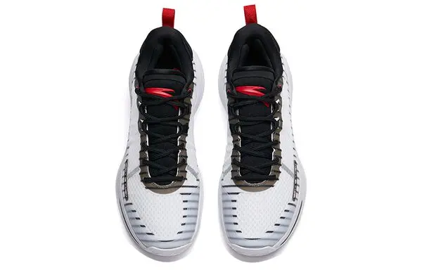 ANTA Alien 3 Low Basketball Shoes - White/black/red