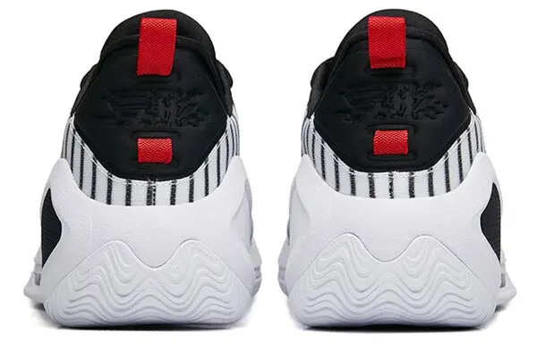 ANTA Alien 3 Low Basketball Shoes - White/black/red
